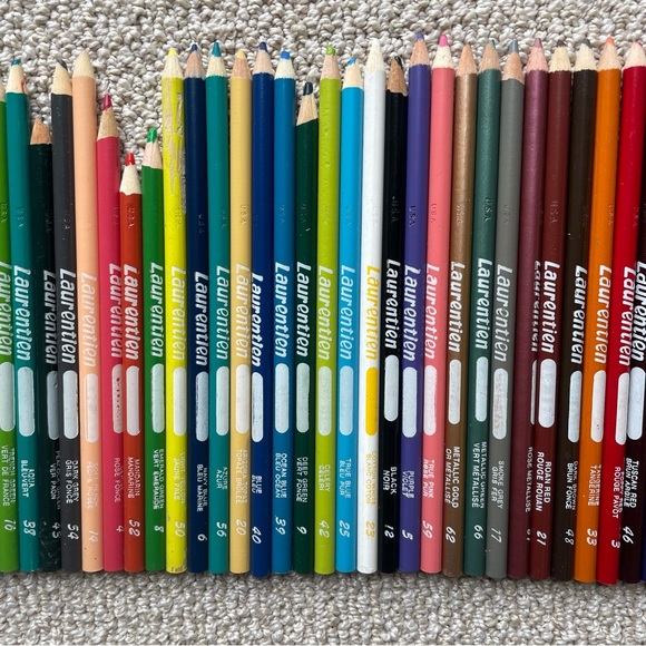laurentien | Office | 55 X Vintage Laurentien Coloured Pencils Crayons ...